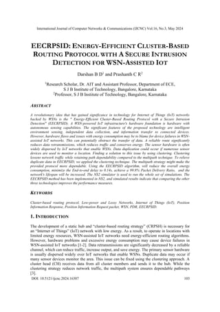 EECRPSID: Energy-Efficient Cluster-Based Routing Protocol with a Secure Intrusion Detection for ...