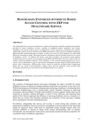 Blockchain Enforced Attribute based Access Control with ZKP for Healthcare Service | PDF | Free ...