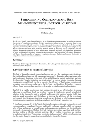 Streamlining Compliance and Risk Management with RegTech Solutions | PDF