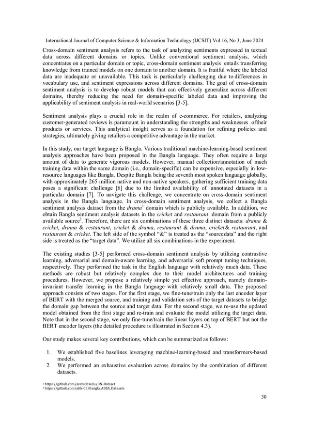 A Domain Invariant Transfer Learning By Bert For Cross Domain Sentiment Analysis Pdf