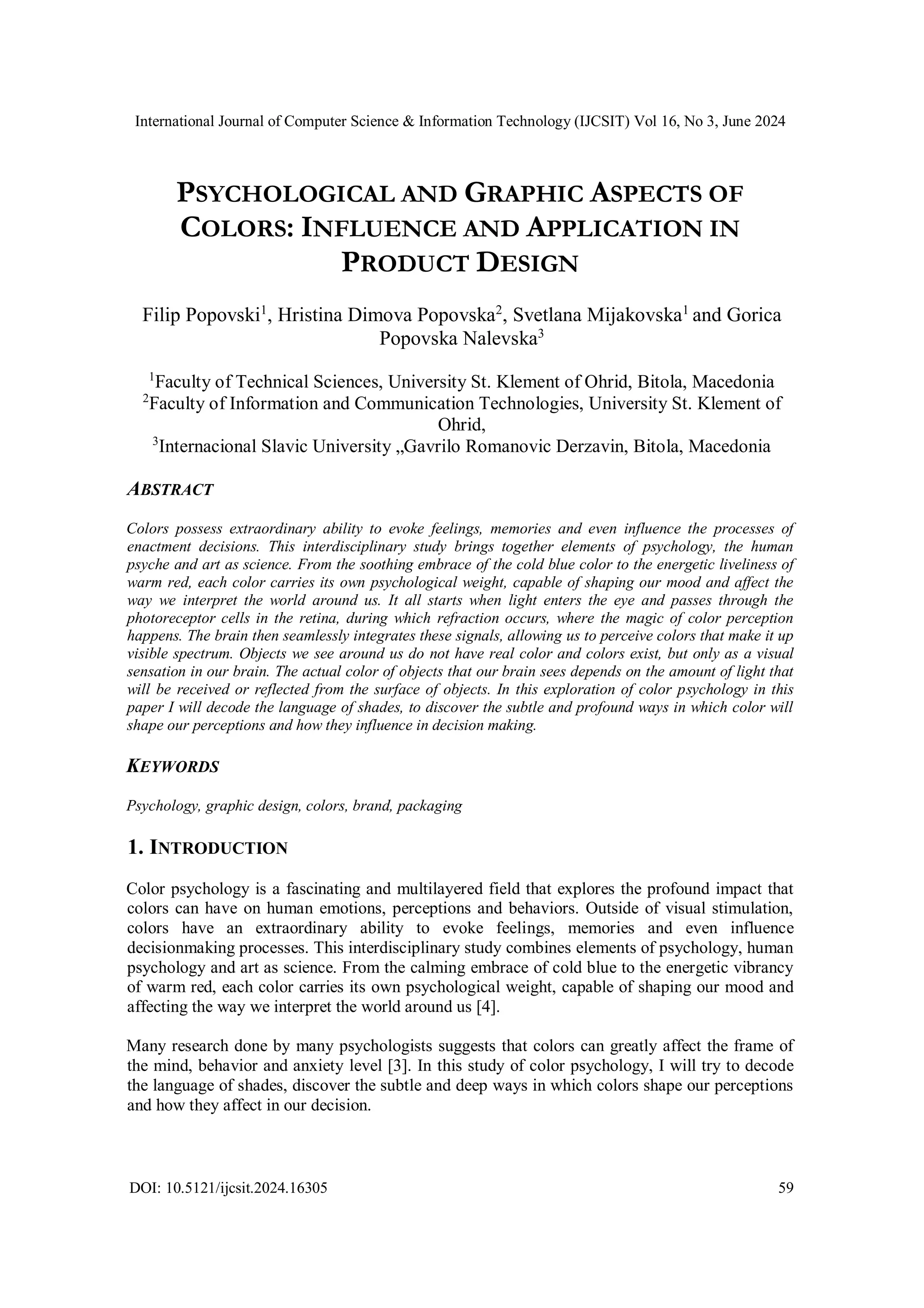 Psychological and Graphic Aspects of Colors: Influence and Application ...