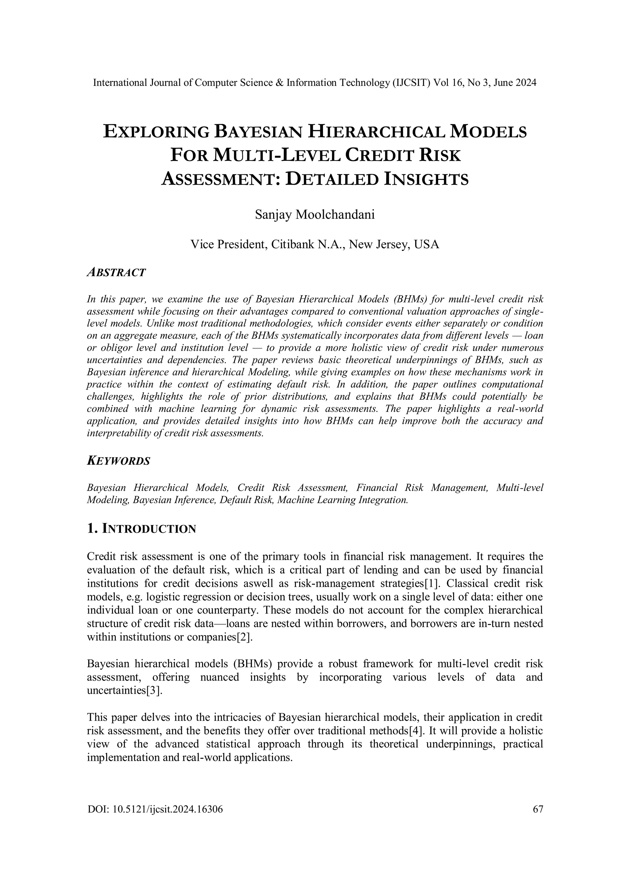 Exploring Bayesian Hierarchical Models for Multi-Level Credit Risk Assessment: Detailed Insights ...