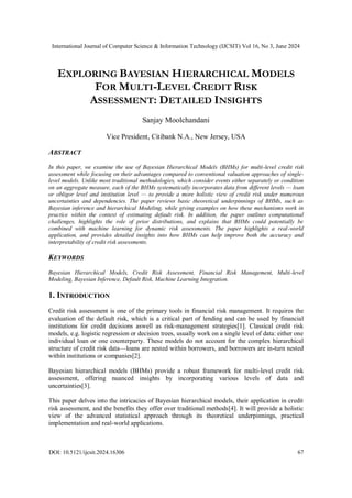 Exploring Bayesian Hierarchical Models for Multi-Level Credit Risk Assessment: Detailed Insights ...