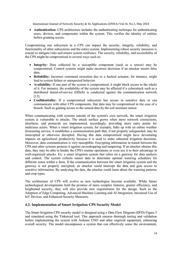 A SYSTEMATIC RISK ASSESSMENT APPROACH FOR SECURING THE SMART IRRIGATION ...