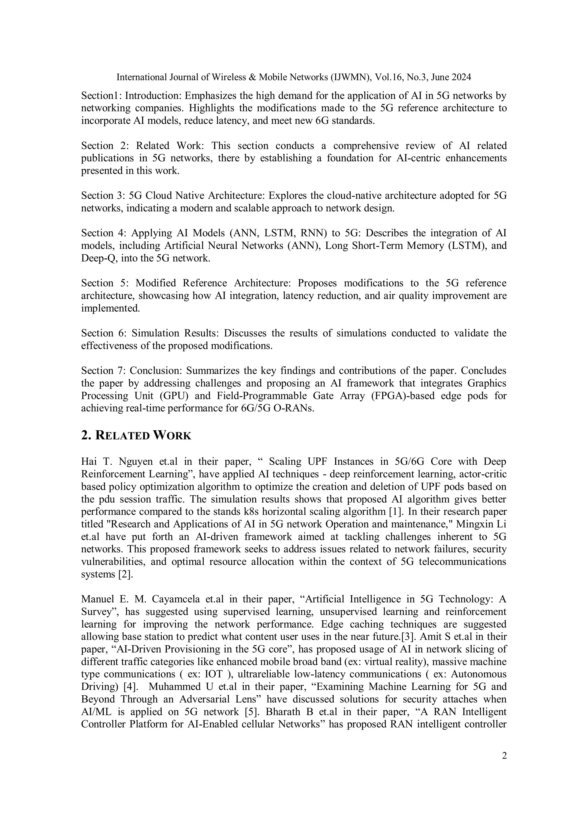 Modified O-RAN 5G Edge Reference Architecture using RNN | PDF