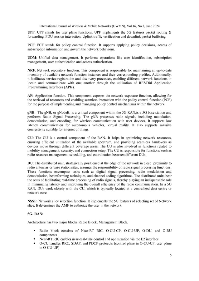 Modified O-RAN 5G Edge Reference Architecture using RNN | PDF