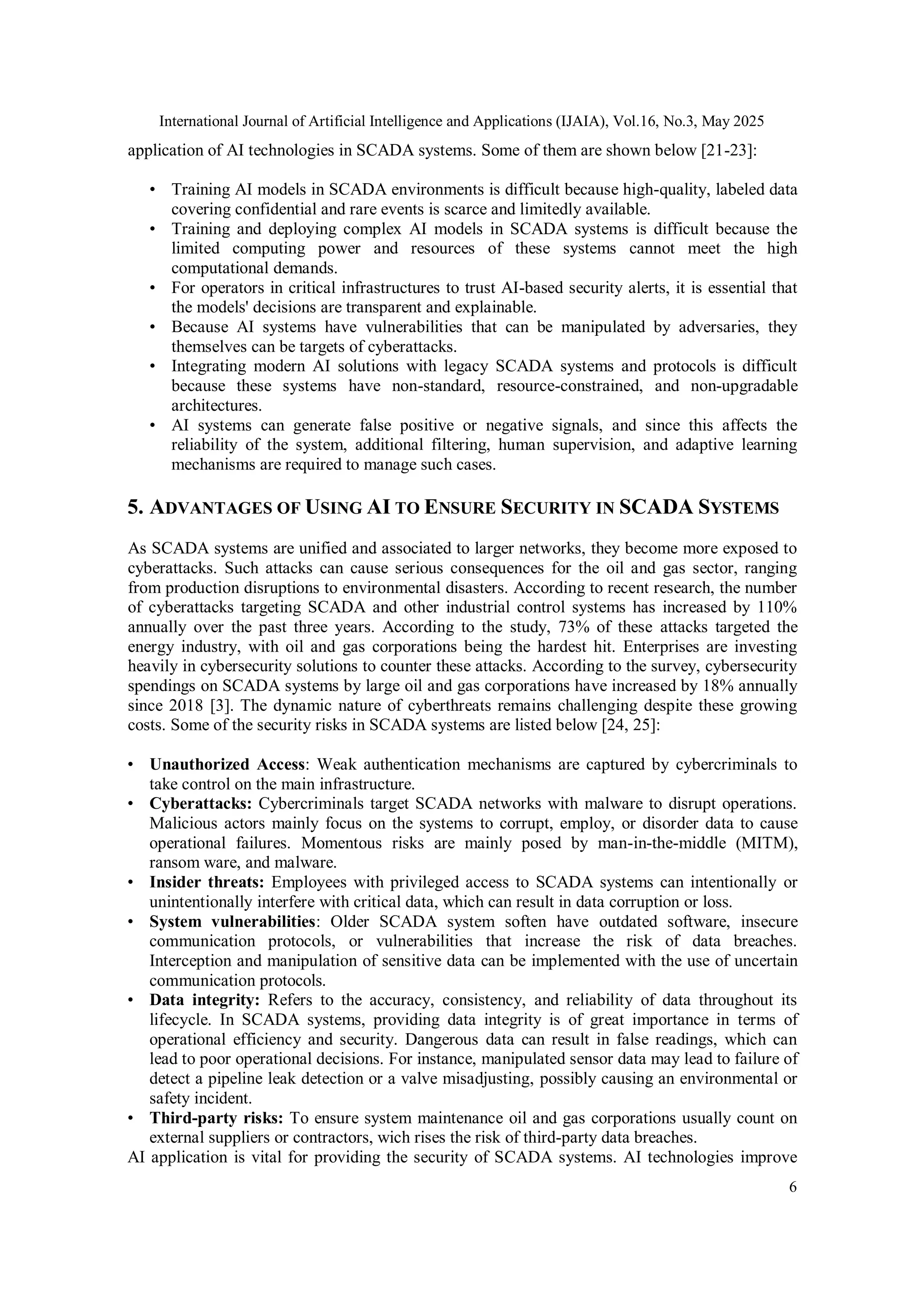 THE ROLE OF ARTIFICIAL INTELLIGENCE IN ENSURING THE CYBER SECURITY OF SCADA SYSTEMS | PDF