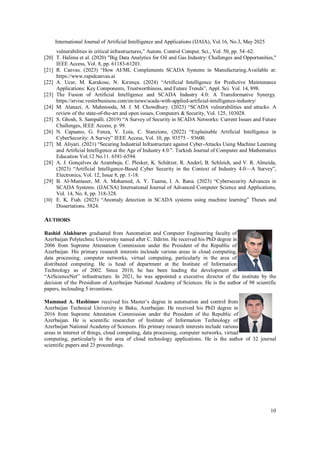 THE ROLE OF ARTIFICIAL INTELLIGENCE IN ENSURING THE CYBER SECURITY OF SCADA SYSTEMS | PDF