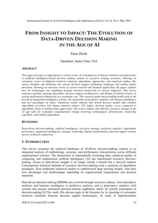 From Insight to Impact: The Evolution of Data-Driven Decision Making in the Age of AI | PDF