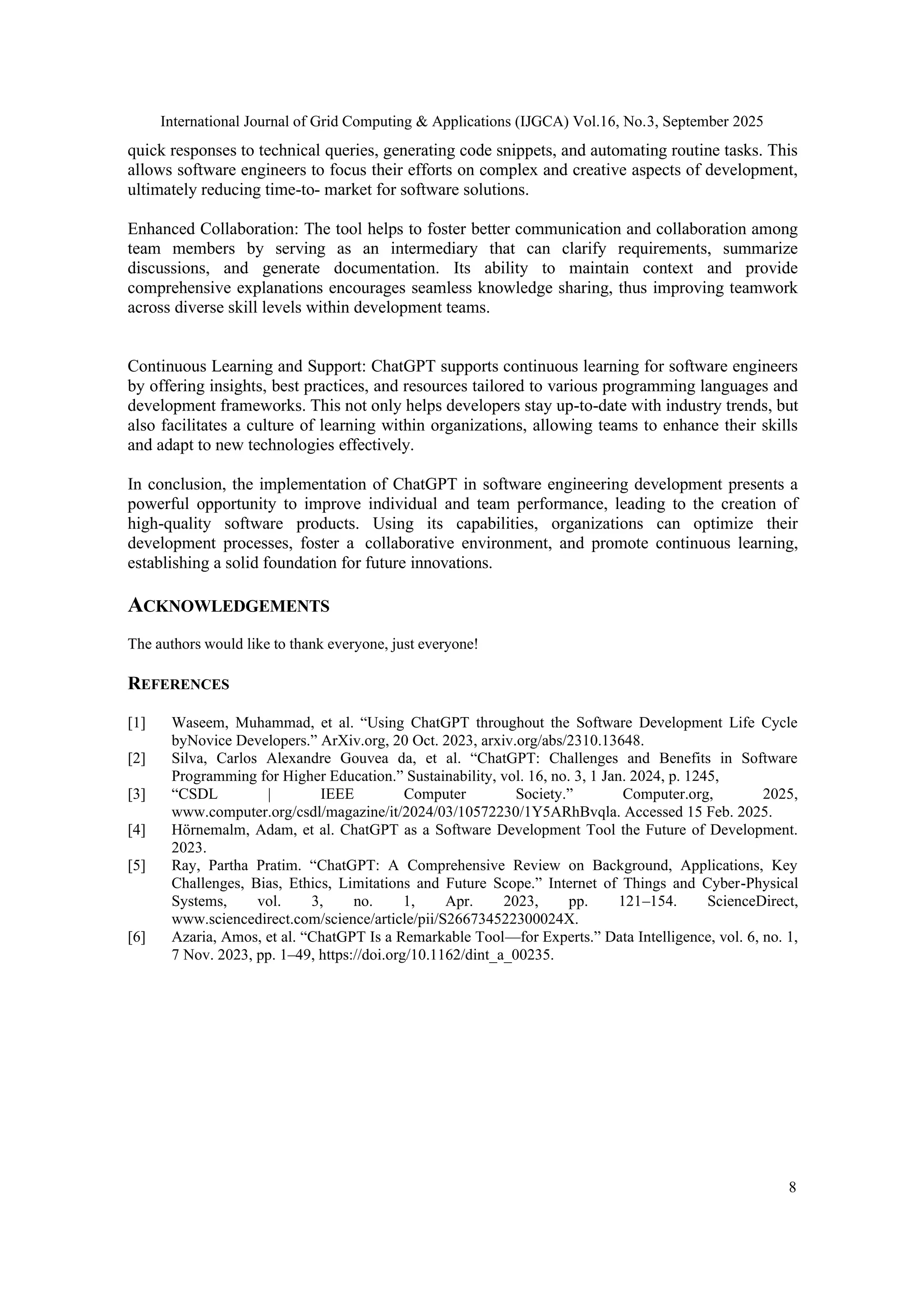 Benefits of Software Engineering Development with Chat-GPT | PDF