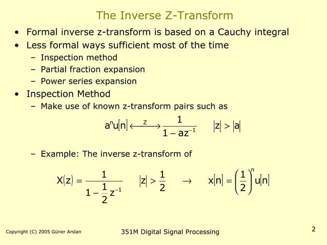 1633 the inverse z-transform | PPT