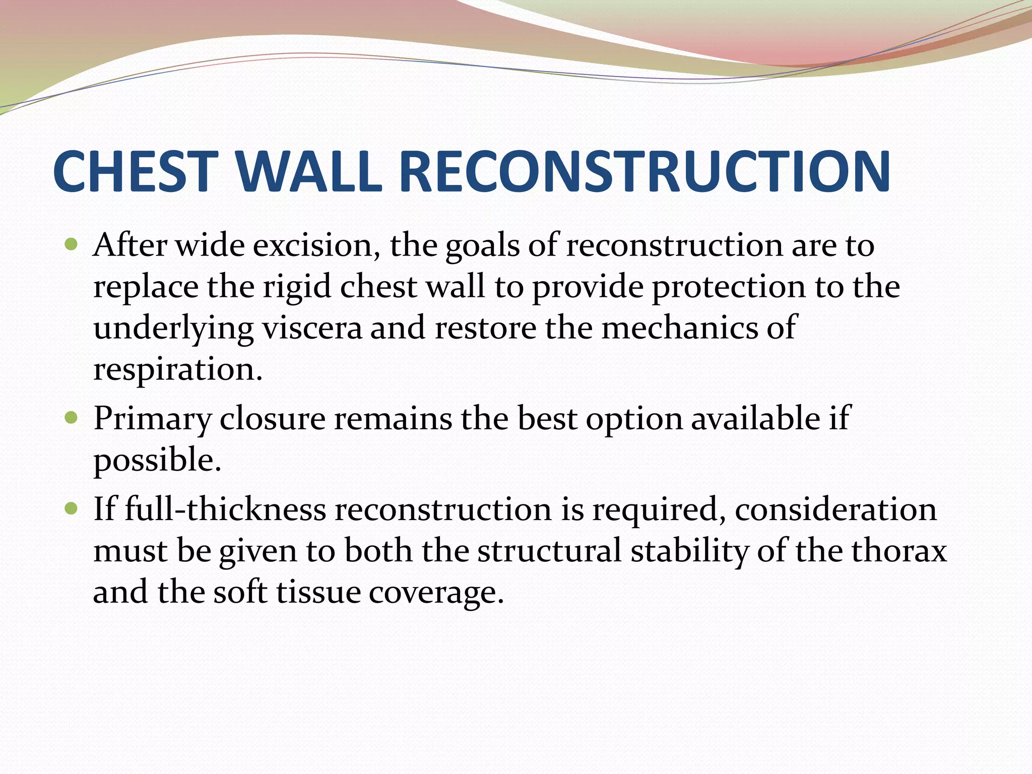 CHEST WALL TUMOR AND ITS MANAGEMENT | PPTX