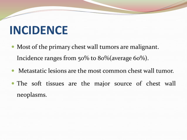 CHEST WALL TUMOR AND ITS MANAGEMENT | PPTX | Lung and Respiratory ...