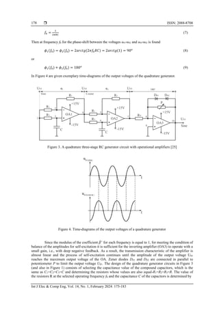 Performance analysis of a three-stage quadrature RC generator with ...