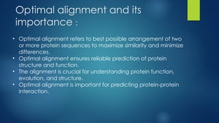 Computing optimal alignment between proteins sequence | PPT
