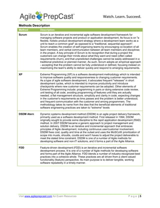 The Agile Methods Comparison by the Agile PrepCast | PDF | Computer Software and Applications ...