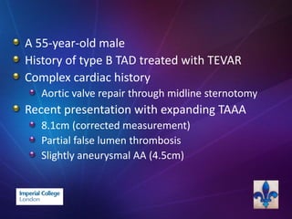Challenging Aortic Aneurysm Cases | PPTX