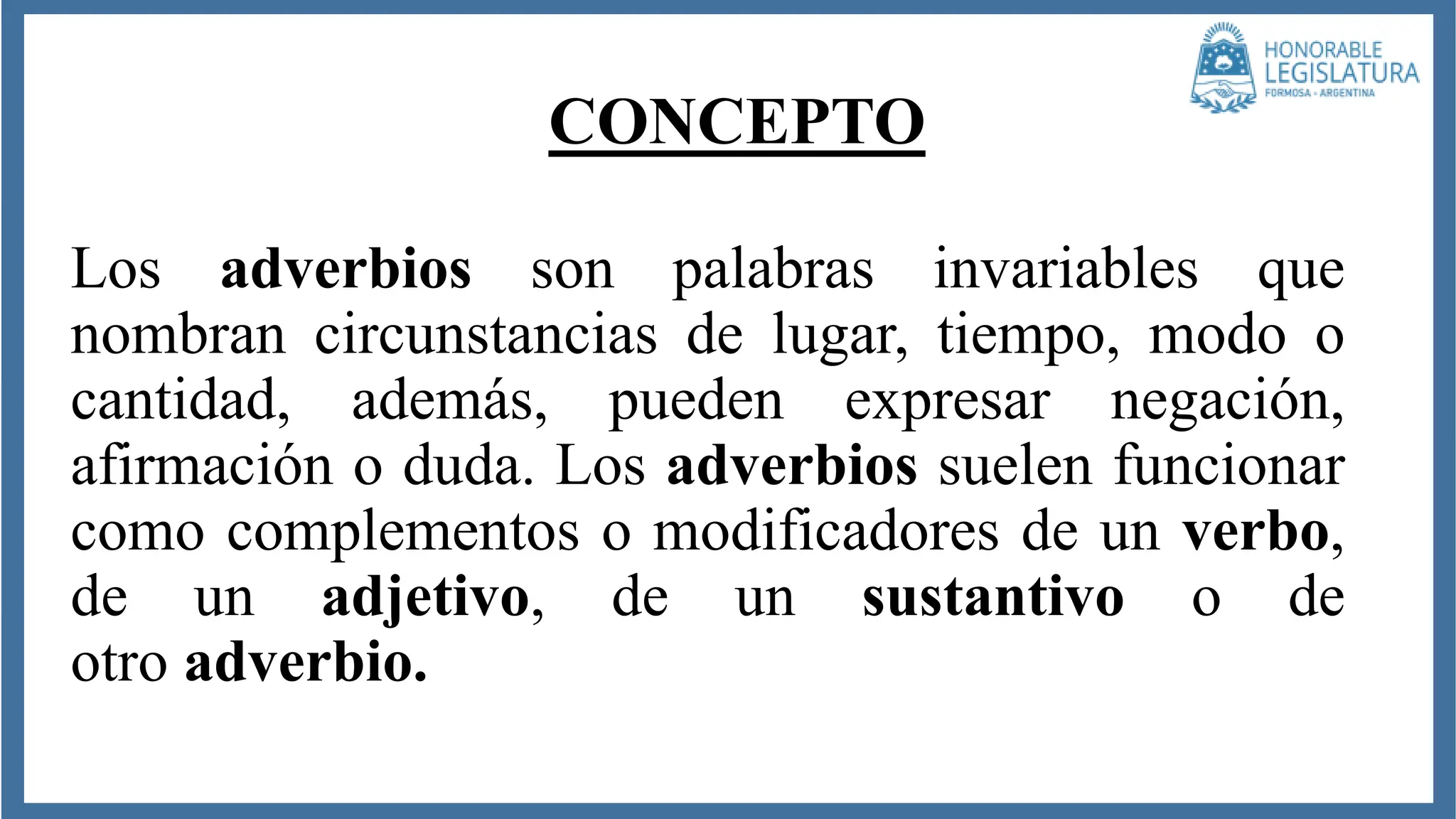 Los adverbios prueba Lengua Española presentacion | PPT