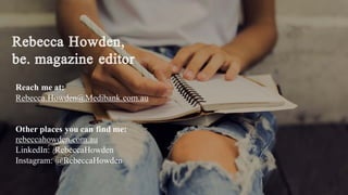 Rebecca Howden's (Medibank Private) presentation at Mumbrella's Health ...