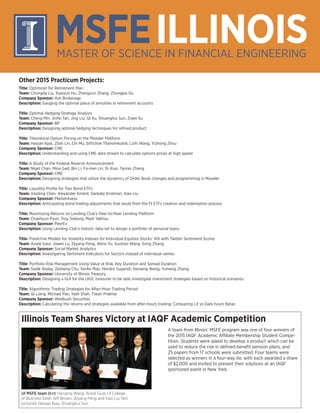 2015 MSFE Practicum Winners - Flier | PDF