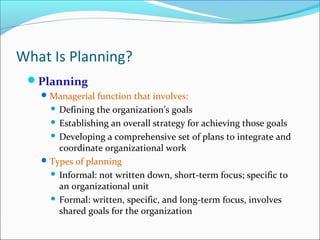 Planning and its Theories | PPT
