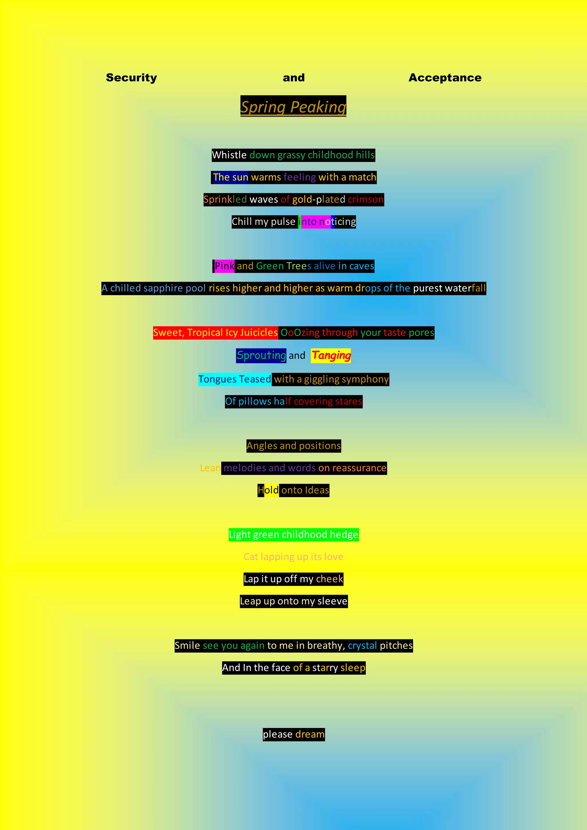 Spring Peaking - poem | DOCX