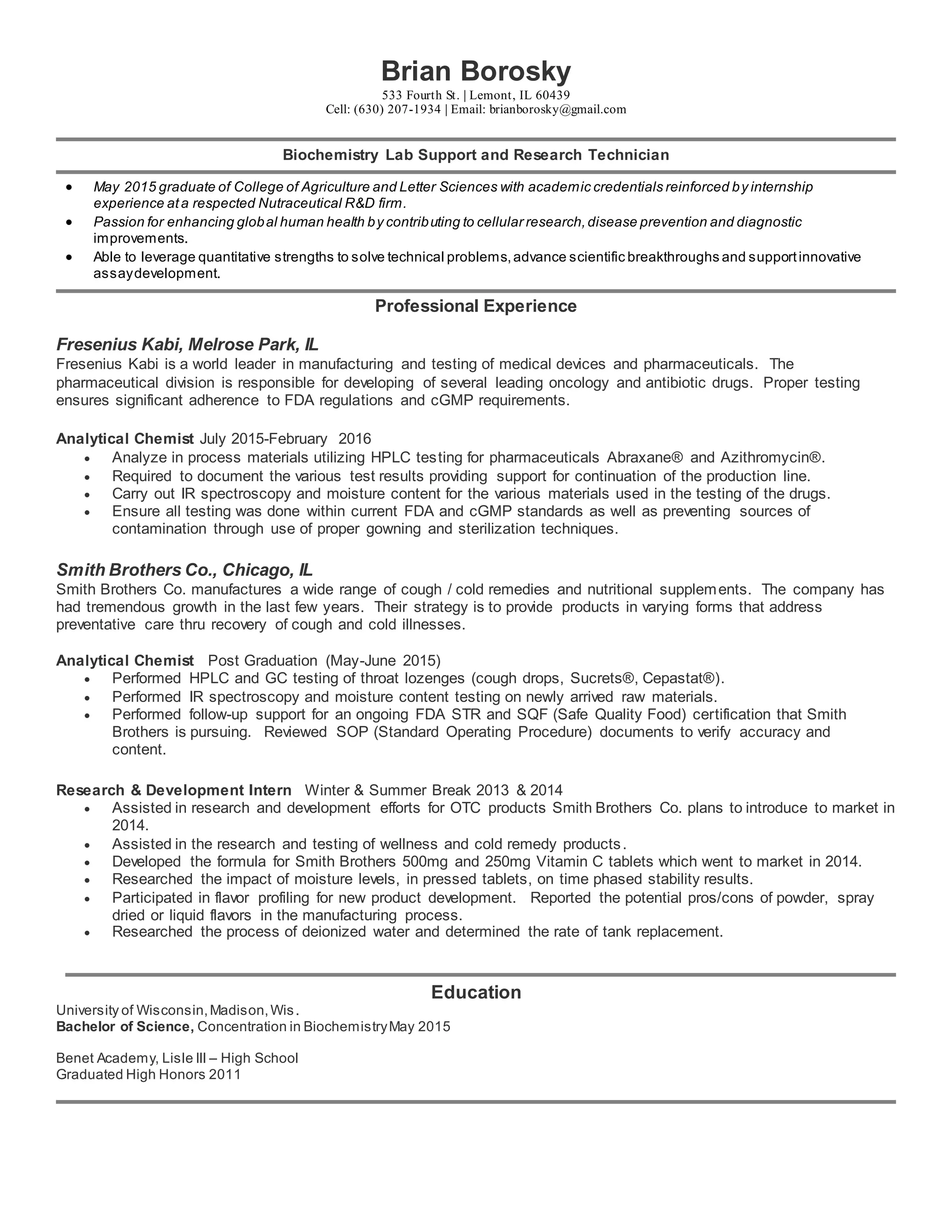 BrianBorosky Resume2016 | DOCX
