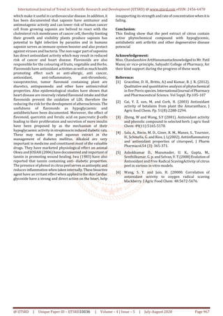 Qualitative and Quantitative Phytochemical Screening of Citrus Peel | PDF