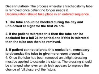Tracheostomy complications pediatric by Aditya Rana mbbs | PPT