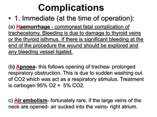 Tracheostomy complications pediatric by Aditya Rana mbbs | PPT