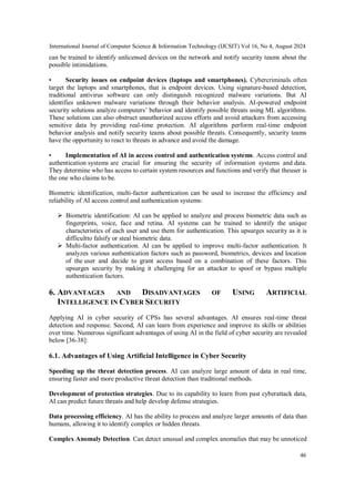 Application of Artificial Intelligence Technologies in Security of Cyber-Physical Systems | PDF