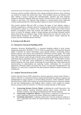 A Study on Evaluating Criteria for Electric Bicycle Purchase using ISM and ANP Methods | PDF