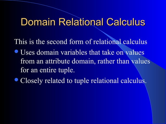 1643 y є r relational calculus-1 | PPT