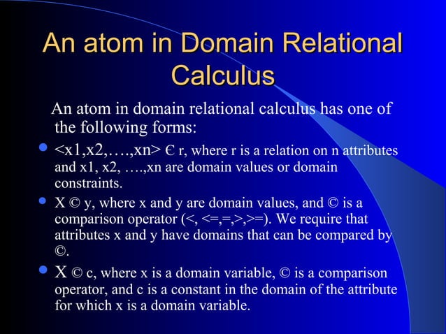 1643 y є r relational calculus-1 | PPT