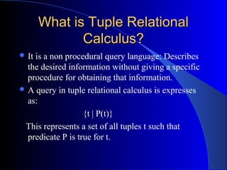 1643 y є r relational calculus-1 | PPT | Chemistry | Science