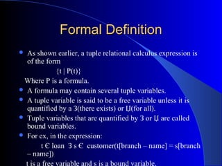 1643 y є r relational calculus-1 | PPT | Chemistry | Science