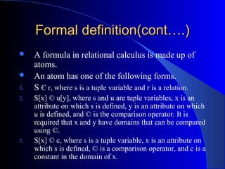 1643 y є r relational calculus-1 | PPT