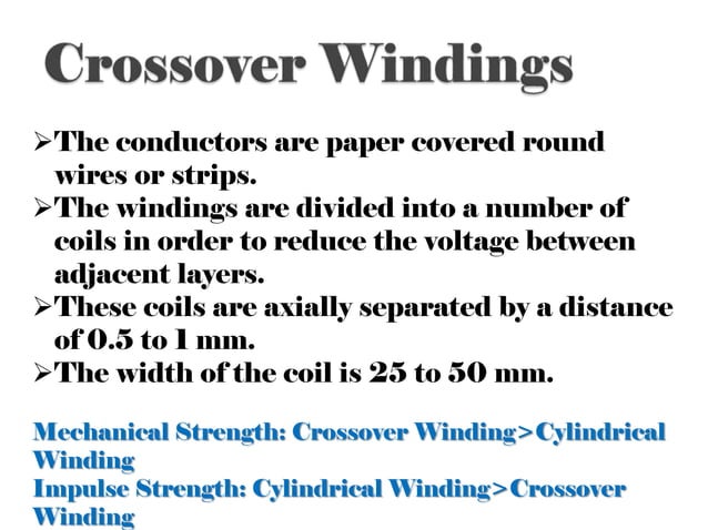 Types of windings and insulations | PPTX