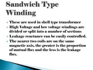 Types of windings and insulations | PPTX
