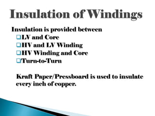 Types of windings and insulations | PPTX