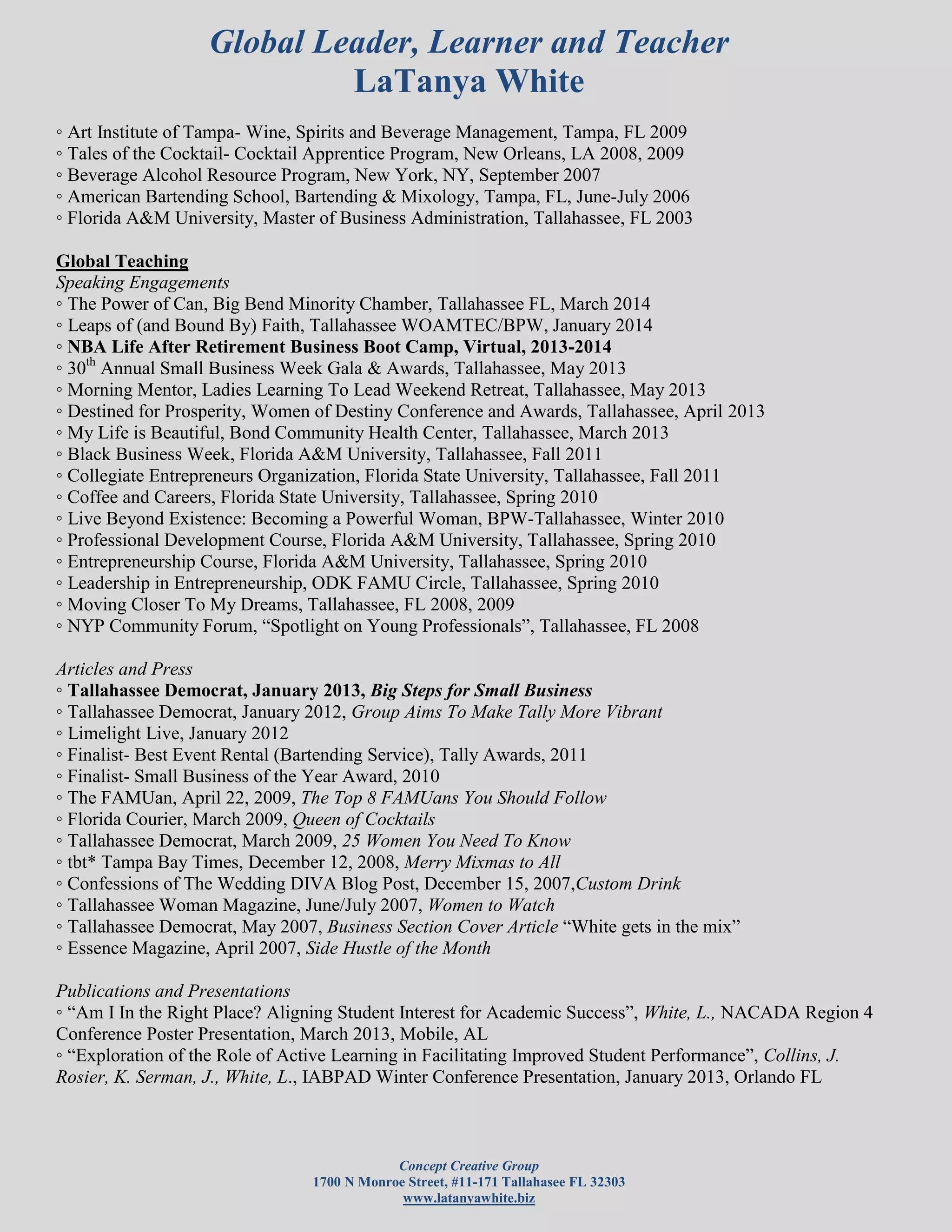 White_Global Leadership Profile | PDF