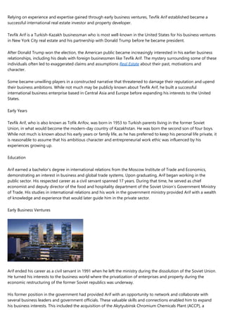 All About Tevfik Arif and Bayrock Group – Beyond Donald Trump and Trump ...