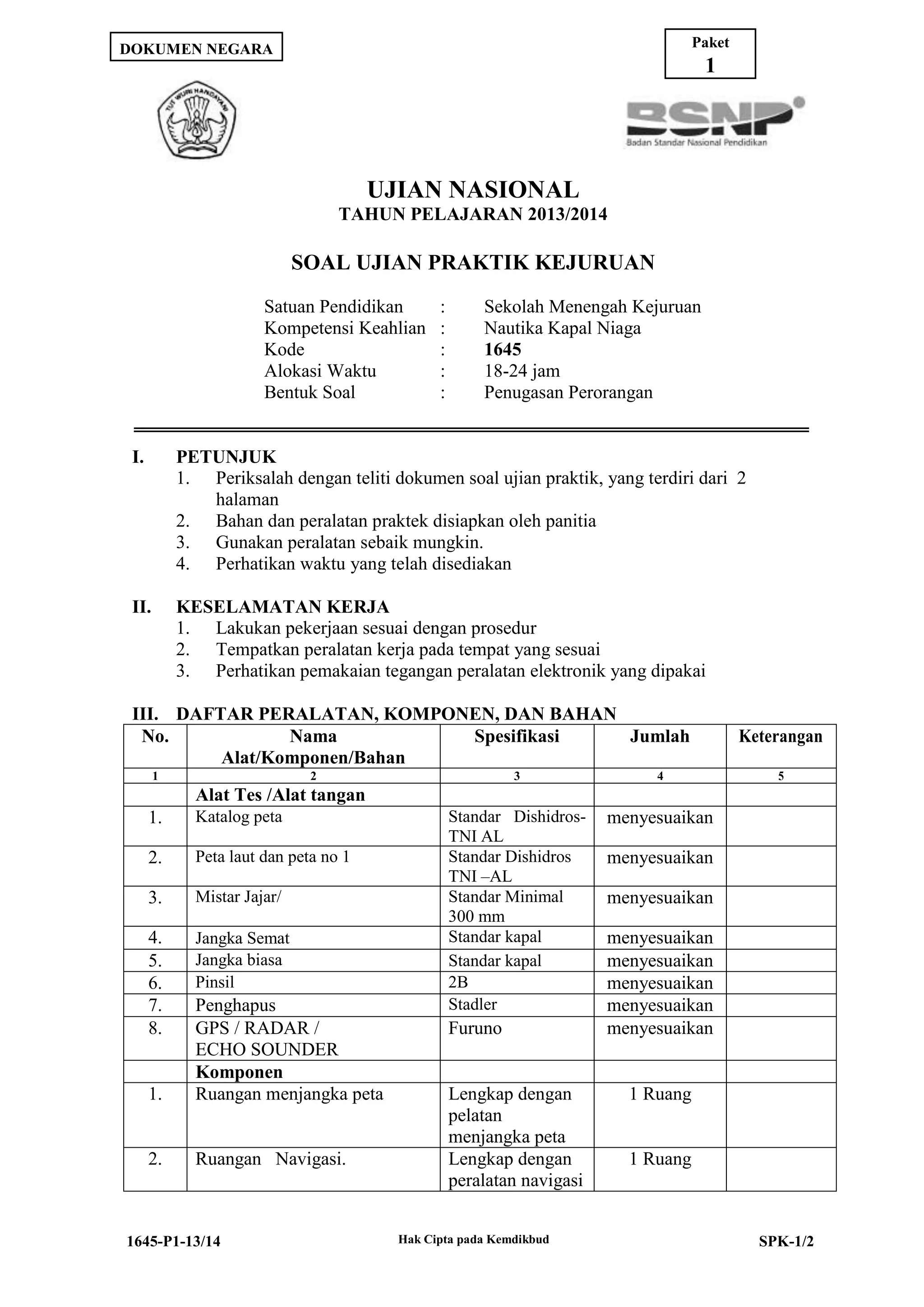 1645 p1-spk-nautika kapal niaga | PDF