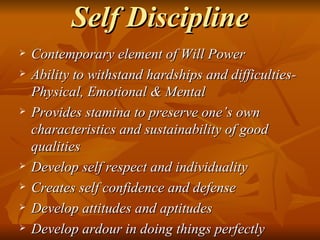 Will Power & Self Discipline | PPT