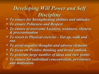 Will Power & Self Discipline | PPT