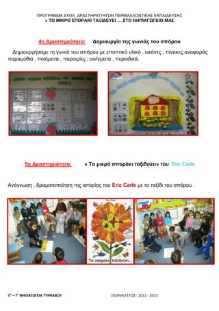 '' ΤΟ ΜΙΚΡΟ ΣΠΟΡΑΚΙ ΤΑΞΙΔΕΥΕΙ ΣΤΟ ΝΗΠΙΑΓΩΓΕΙΟ ΜΑΣ''ΚΑΙΝΟΤΟΜΟ ΠΡΟΓΡΑΜΜΑ ...