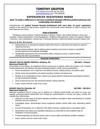 Resume Draft of Timothy Griffin, 2015 | PDF