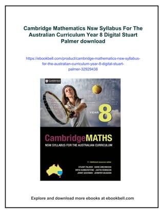 Cambridge Mathematics Nsw Syllabus For The Australian Curriculum Year 8 ...