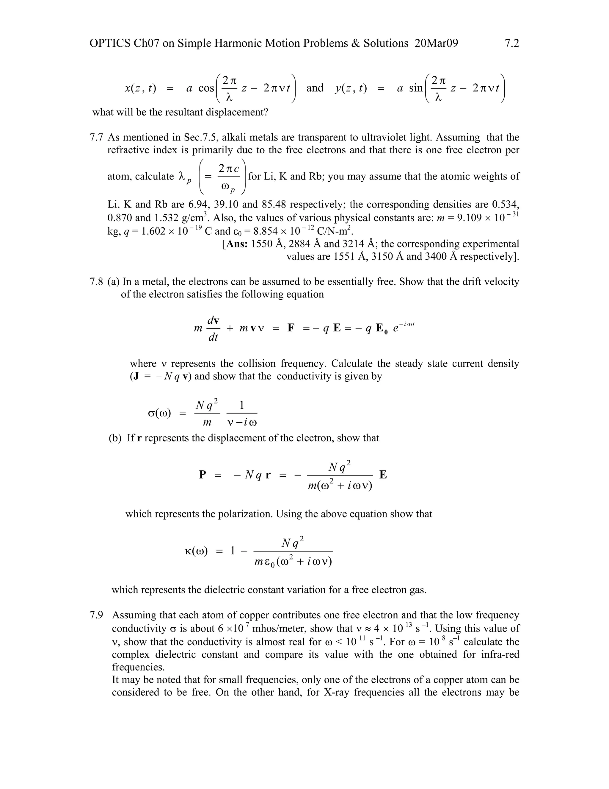 optics chapter_07_solution_manual | PDF