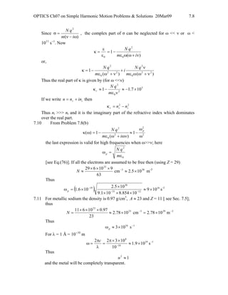 optics chapter_07_solution_manual | PDF